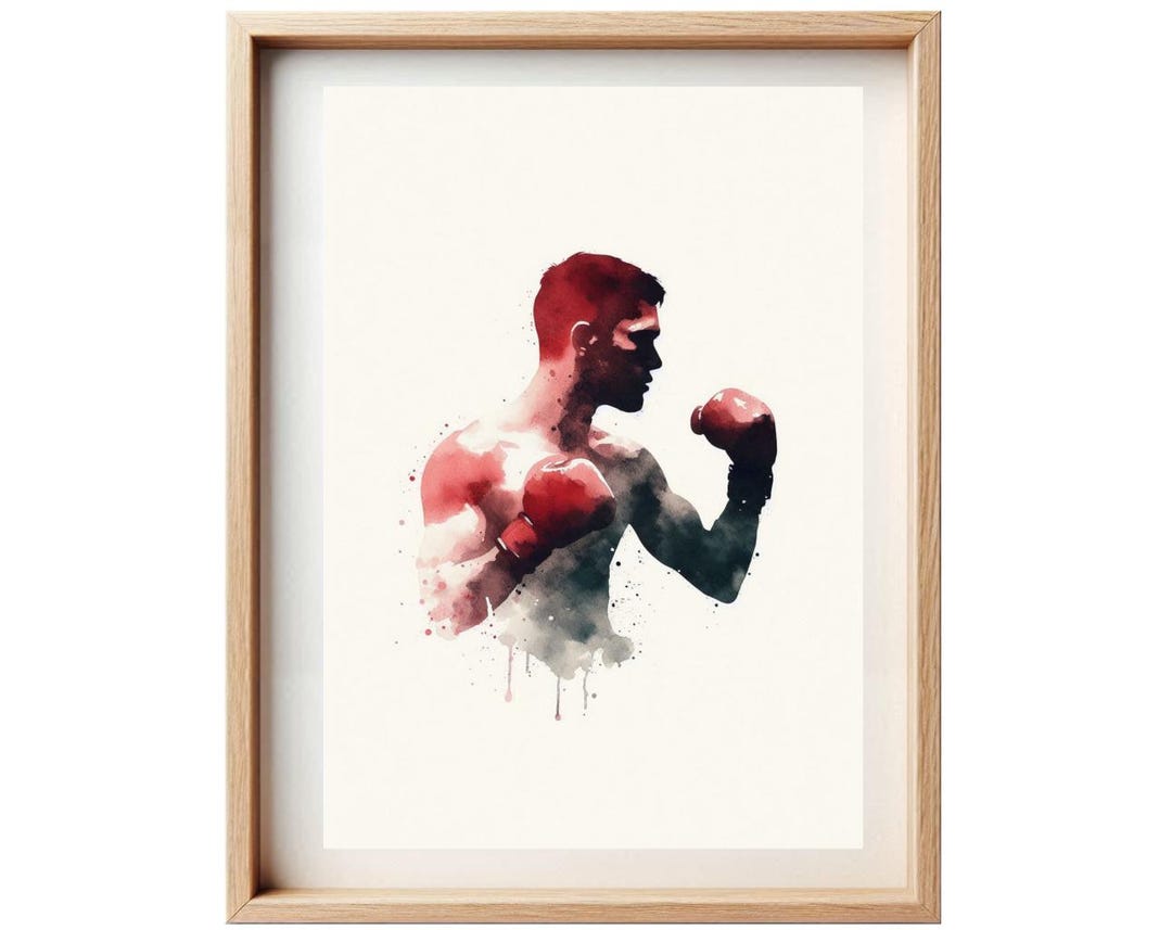 Boxer Poster - Motivational Wall Art - Sports Poster for Boxing Fans ...