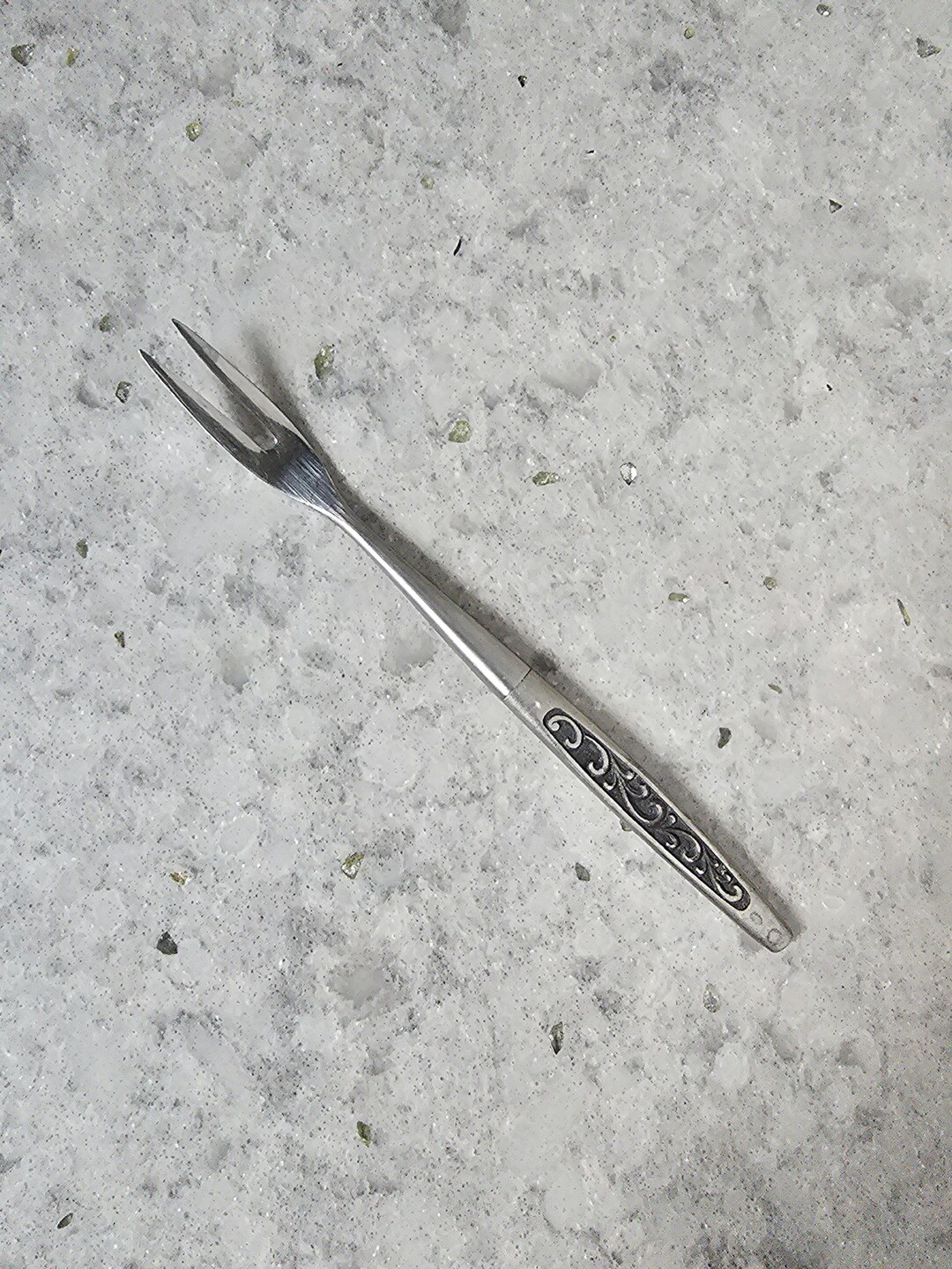 Vintage Mid-century Modern Pickle Fork: G.J. Pewter Handle, Made in ...