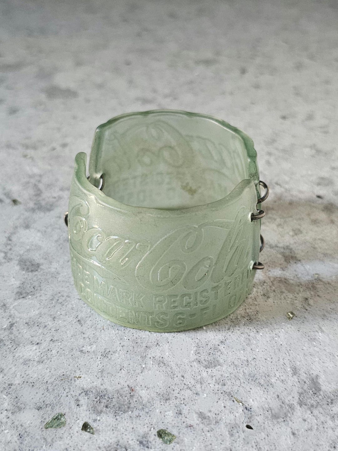 Vintage Handmade Coca Cola Bottle Glass Cuff Bracelet - Etsy