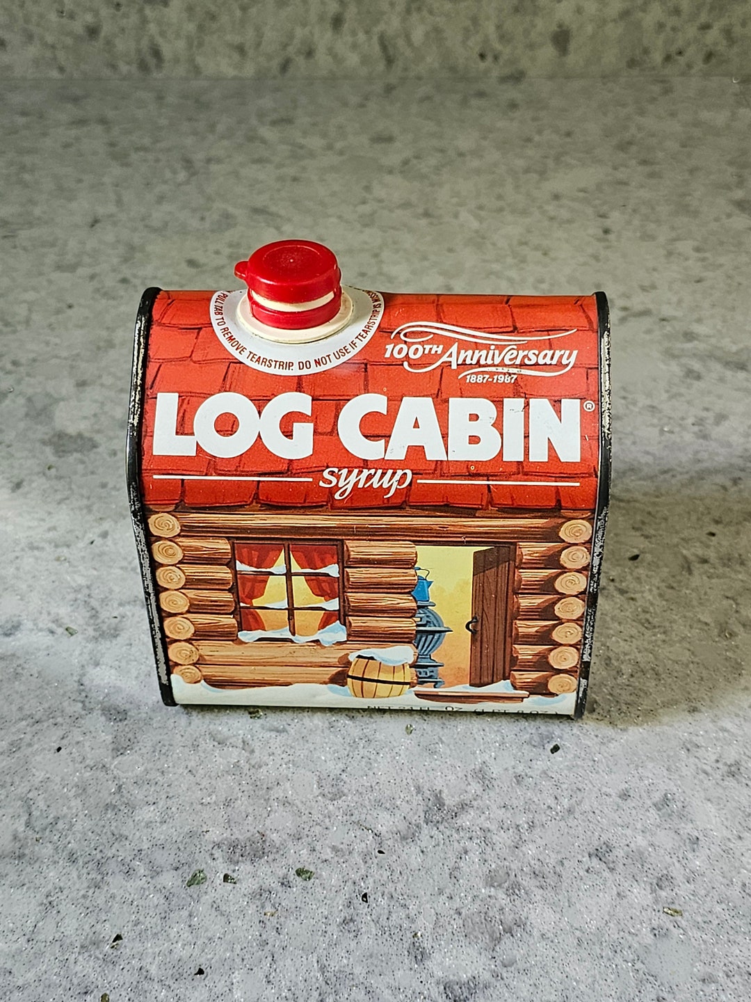 Vintage Log Cabin Syrup 100th Anniversary 24oz Tin, General Foods Corp, New York, 1887 1987 - Etsy