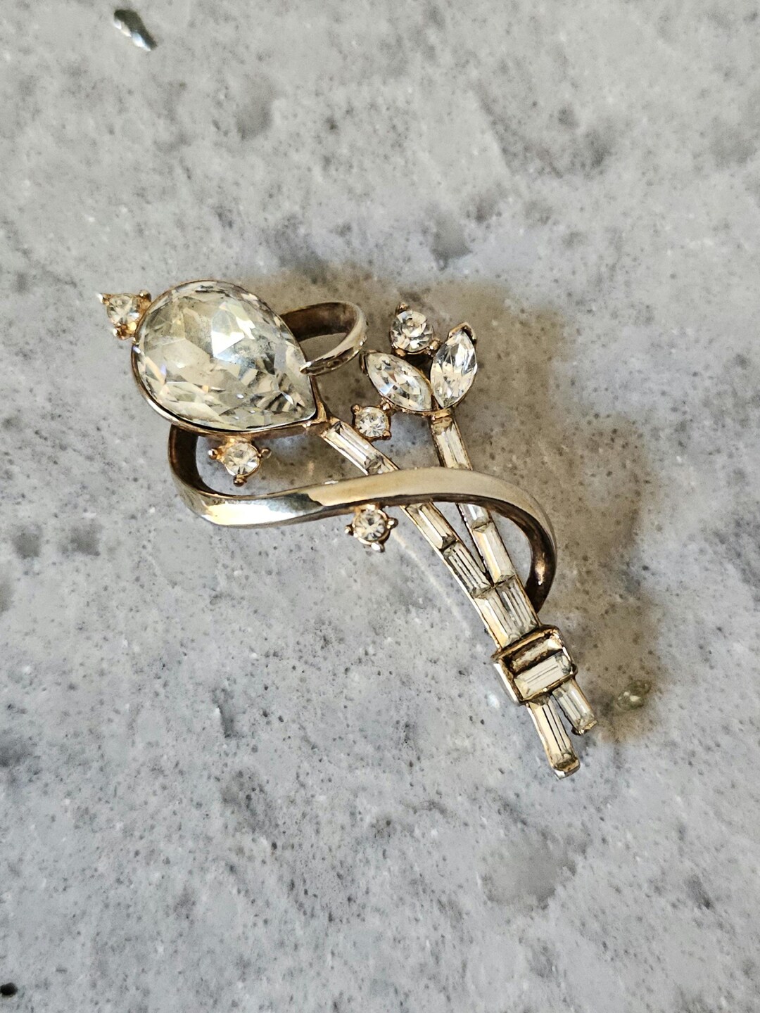 Vintage Crown Trifari Rhinestone Brooch: Art Deco Alfred Philippe ...