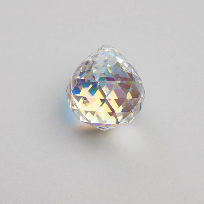 Faceted Crystal Ball - Etsy