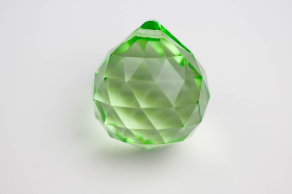 30mm Light Green Chandelier Crystal Ball Prisms | Etsy
