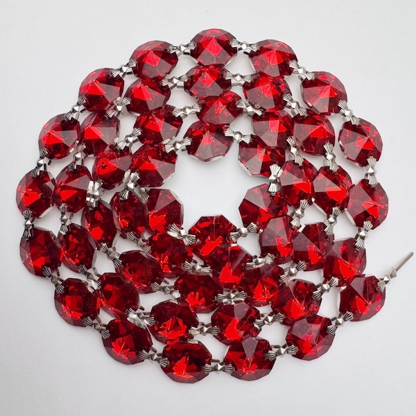 Red Beaded Garland - Etsy
