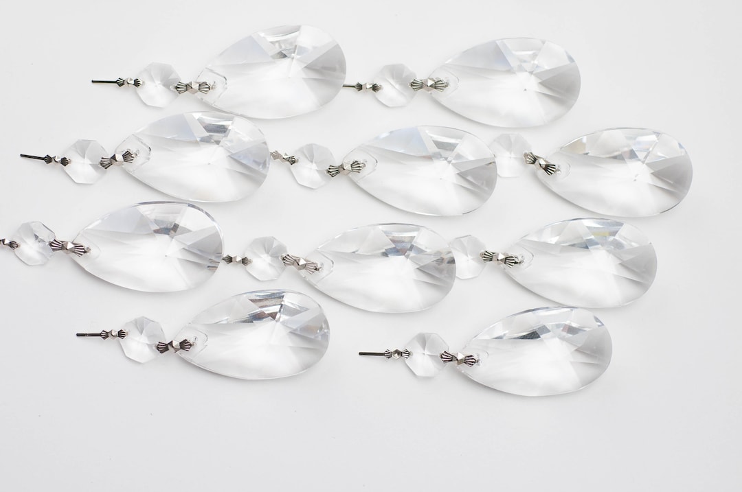 10 Asfour Lead Crystal Chandelier Crystals 50mm FULL LEAD Crystal Clear ...