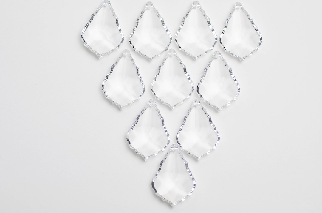 10 Asfour Crystal Chandelier Prisms – 38mm French Pendalogue Pendants ...