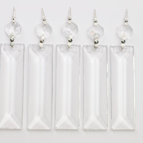 4 76mm Chandelier Crystals Prisms 2-hole Rectangle FULL - Etsy