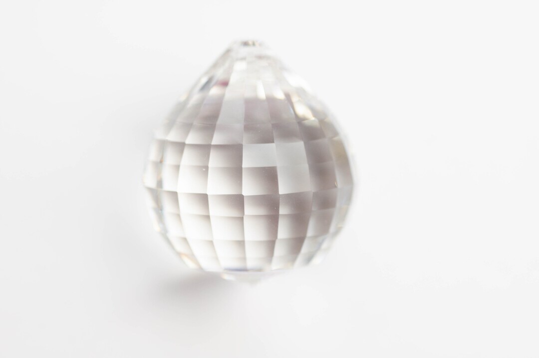 1 - 40mm Clear Crystal Ball Square Cut Chandelier Prism - ASFOUR Lead ...