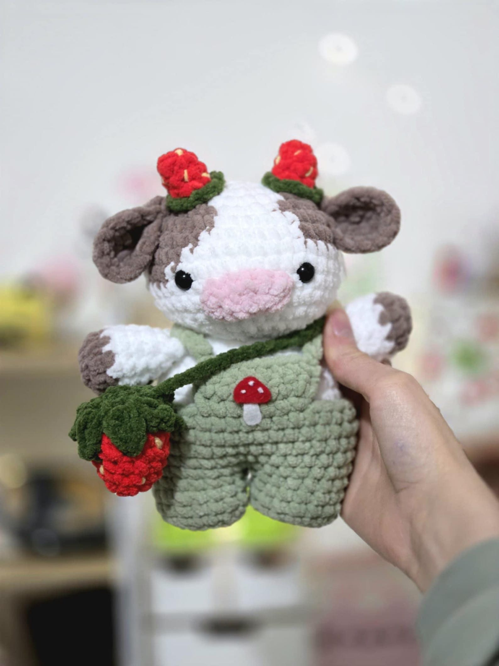 Cottagecore Crochet Cow Handmade - Etsy