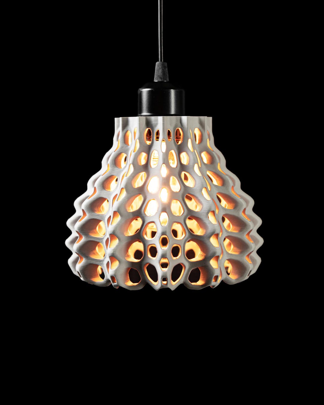Hive Pendant Lamp, 3D Printed Geometric Hanging Light, Modern Honeycomb ...