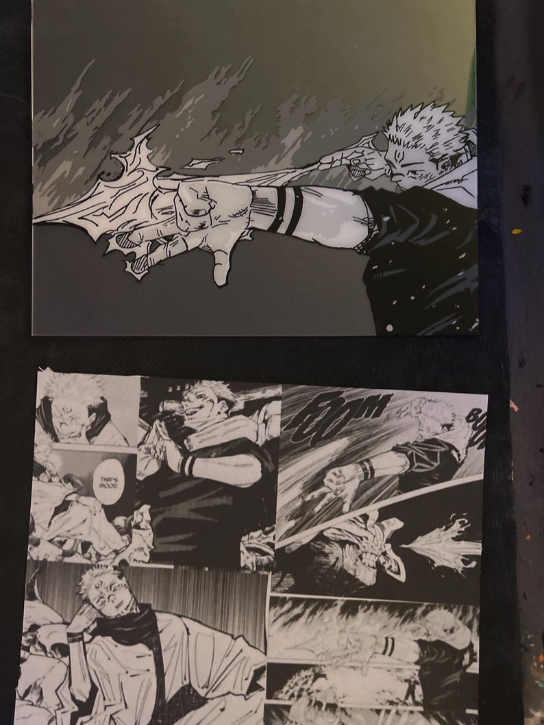 Jujitsu Kaisen Sukuna Glass Painting - Etsy