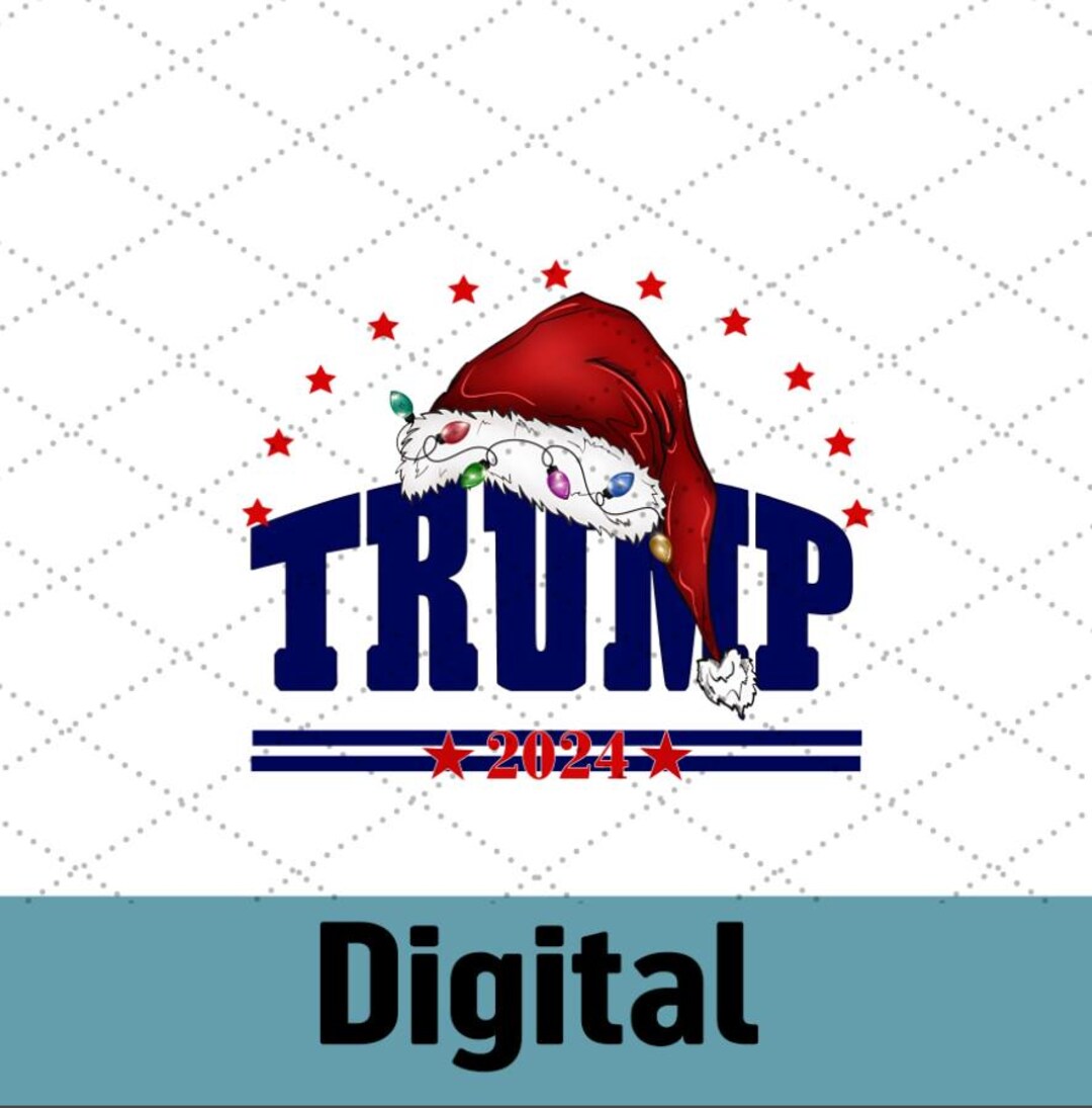 Trump USA 2024, Trump Christmas Png, Trump Santa Hat Png, White House ...