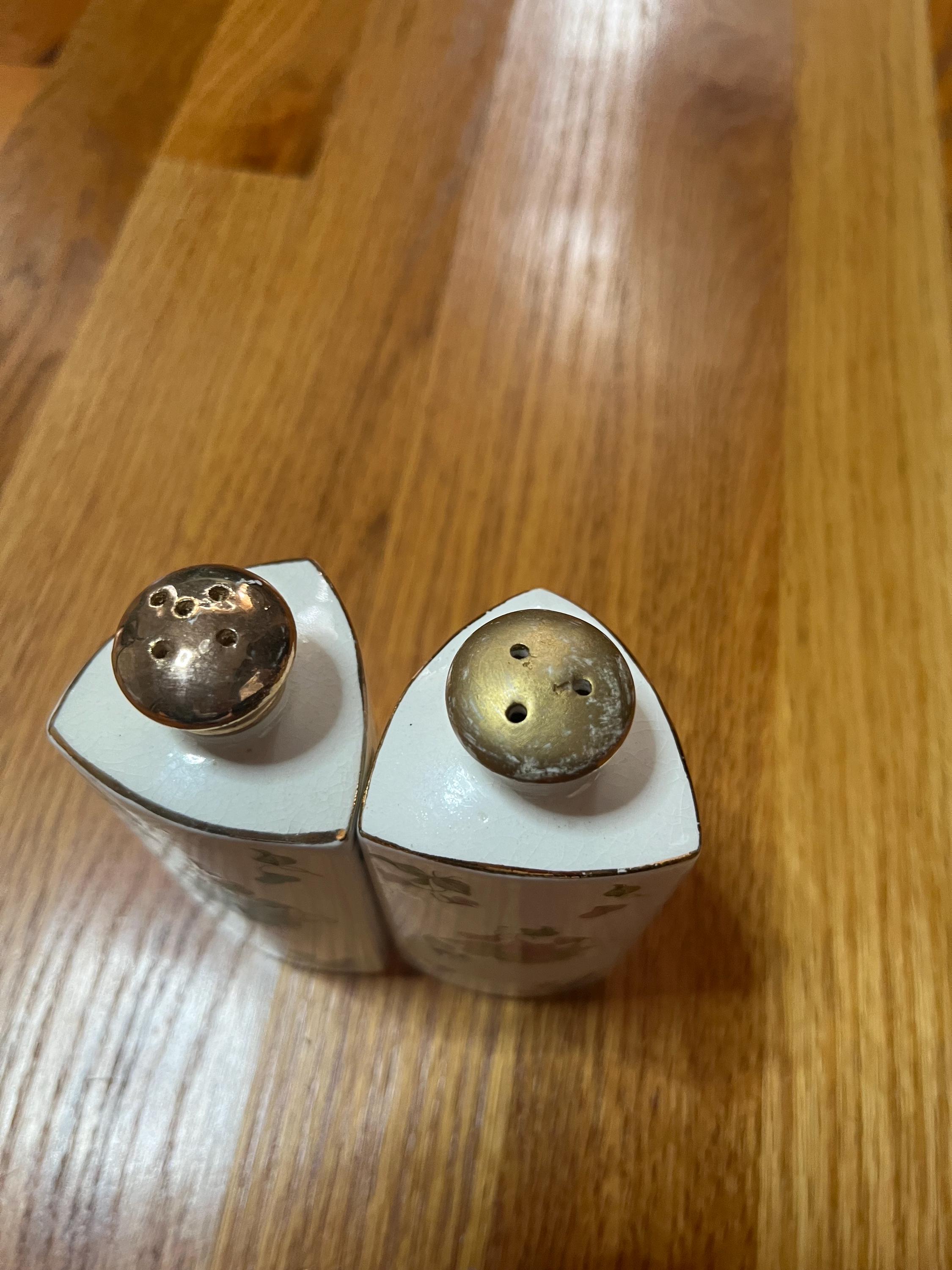 Vintage Unique Triangle Salt and Pepper Shakers - Etsy