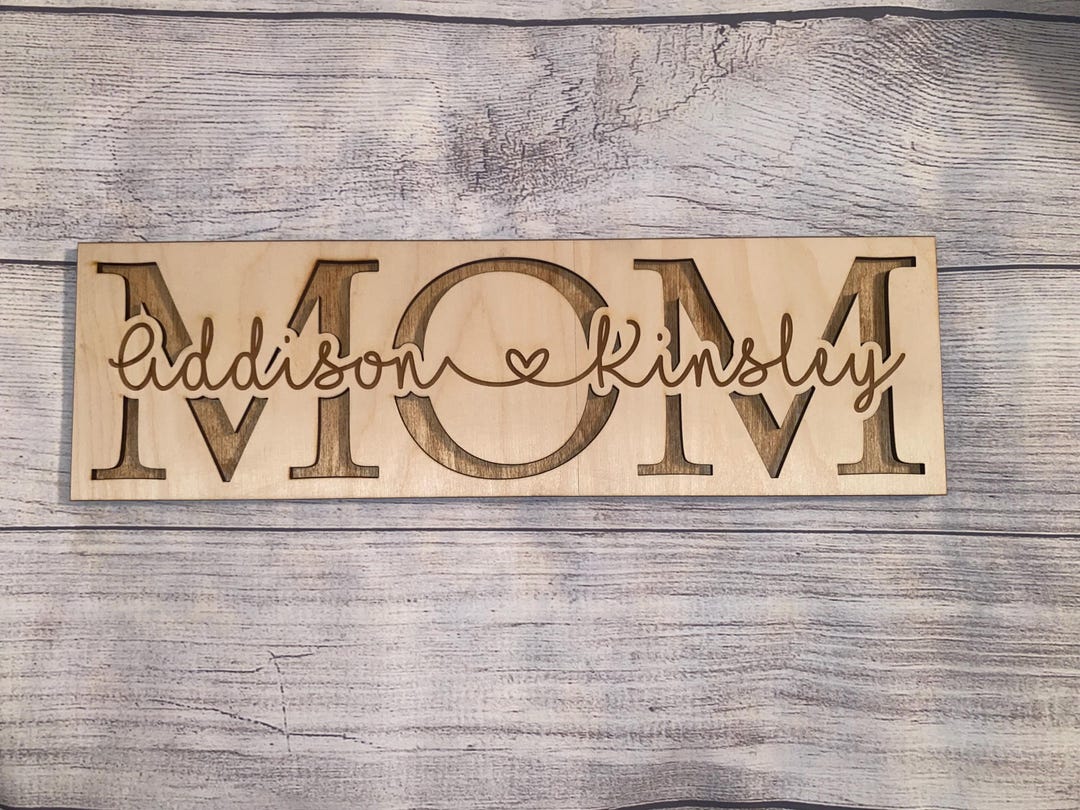 Personalized Mom Sign With Kids Names - Etsy