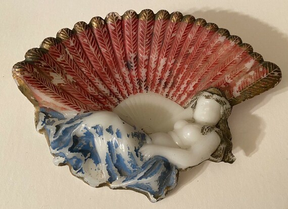 SALLY RAND Burlesque Fan Dancer Milk Opaque Glass Candy Dish | Etsy