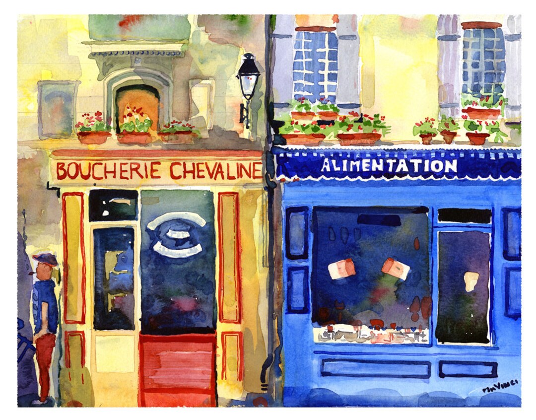 Provence France Art Print - French Shop Window - Clem Davinci ...