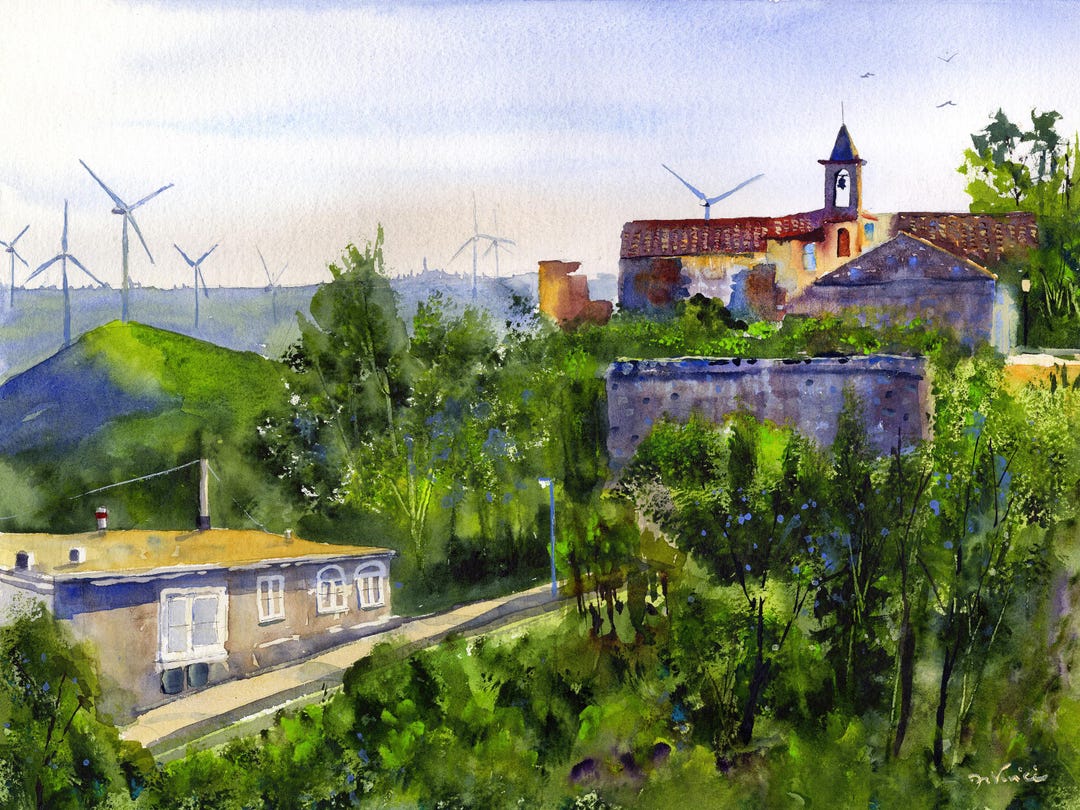 CALABRIA Italy Landscape Painting Maida Italy, Paintings of Southern ...