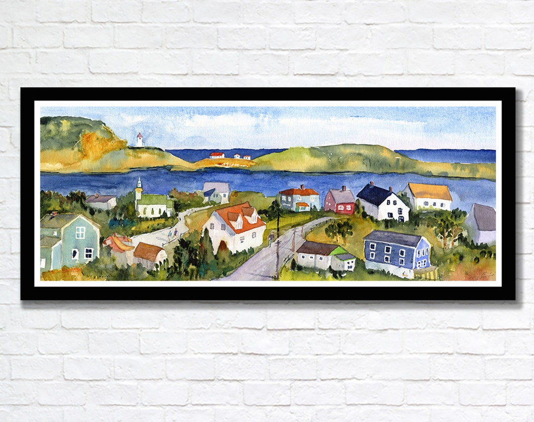 Newfoundland Watercolor Landscape, Trinity Newfoundland Wall Art ...
