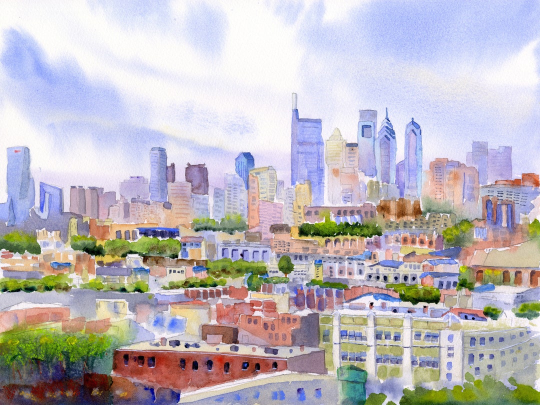 Philadelphia Skyline, Bok Building View, Philly Art Prints, South ...