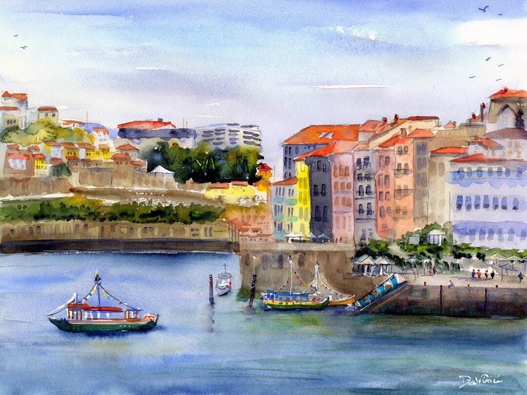 Portugal INSTANT Download, Porto Portugal Watercolor Painting ...