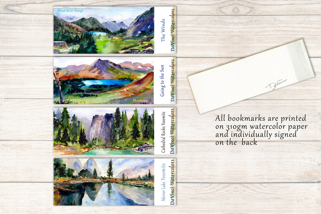 National Parks, Bookmarks, Watercolor Landscapes - Yosemite National ...