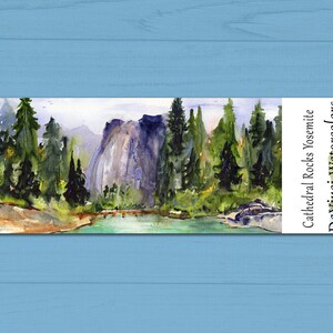 National Parks, Bookmarks, Watercolor Landscapes - Yosemite National ...