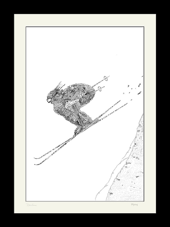 Freestyle Skiing Drawing