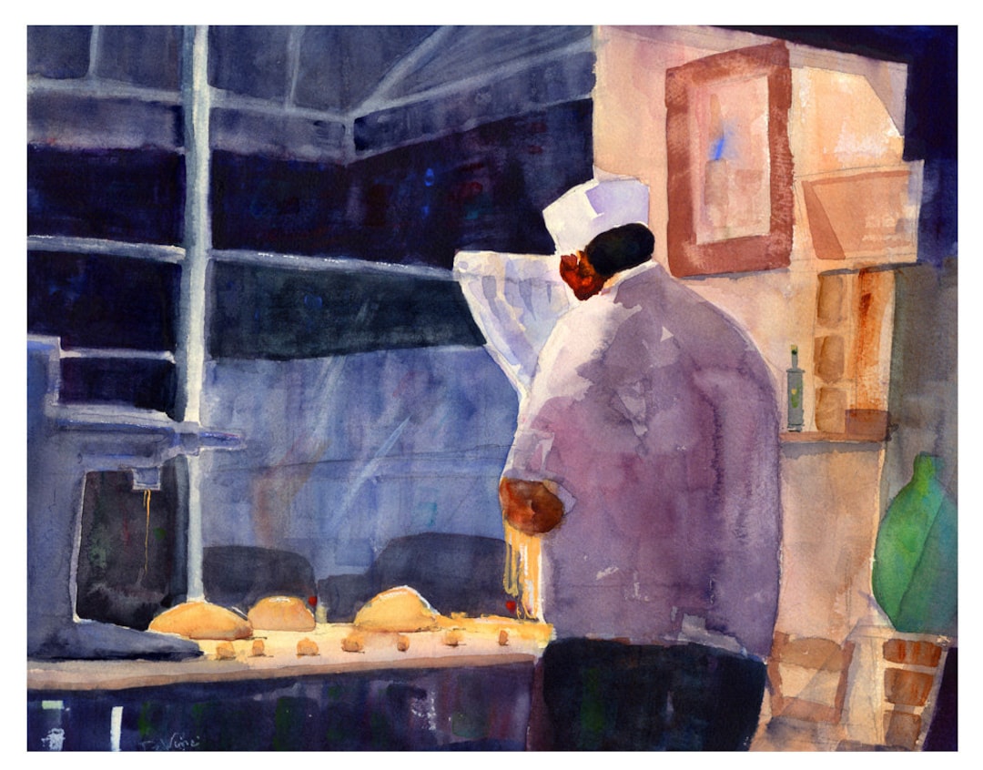 Chef Prints Cooking Wall Art Culinary Artist Pasta Painting Chef ...