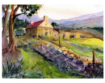 Ireland Watercolor Art - Etsy