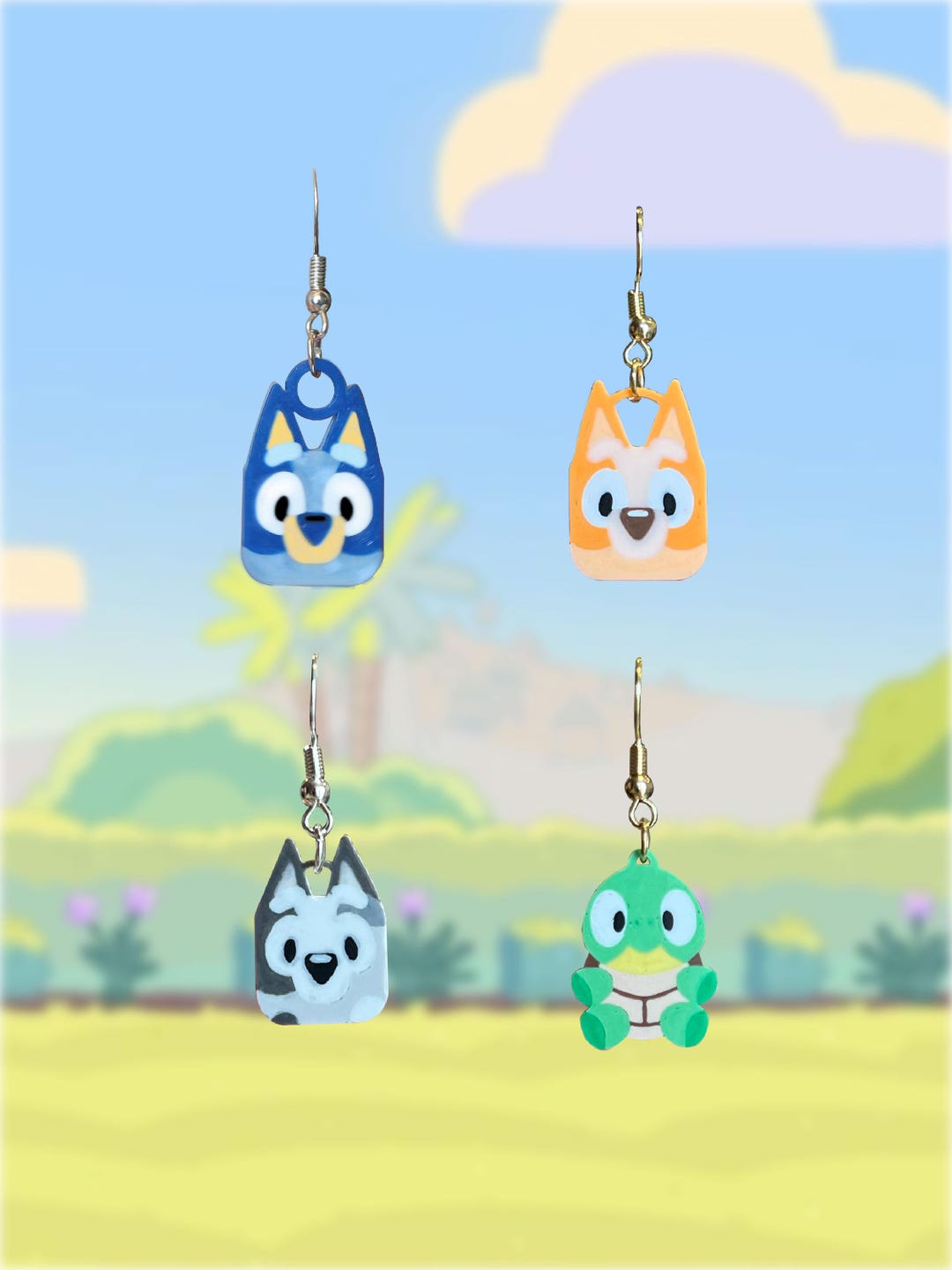 Blue Heeler Earrings | 3D Printed Cartoon Jewelry for Kids & Adults ...
