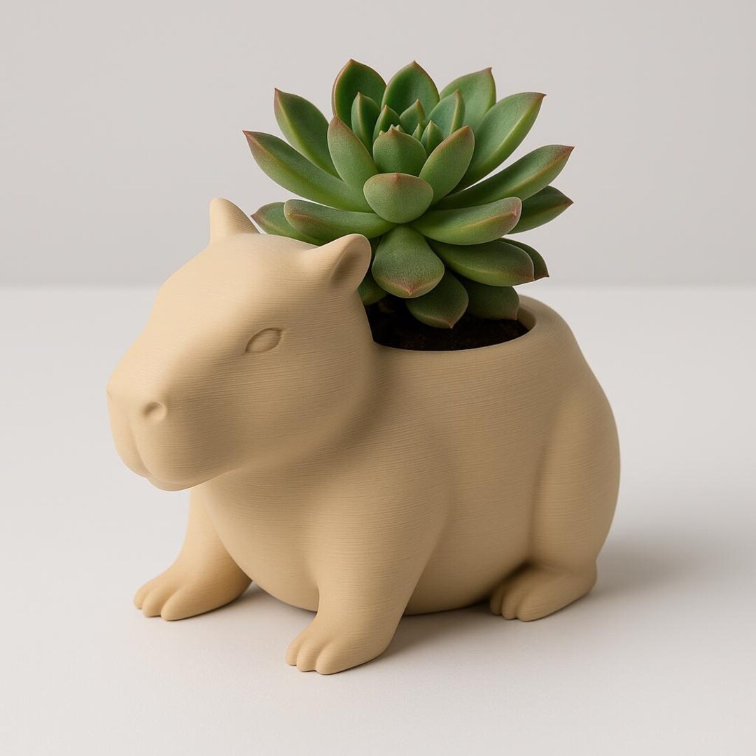 Adorable Capybara Planter – Cute Animal Succulent Pot | Eco-friendly ...