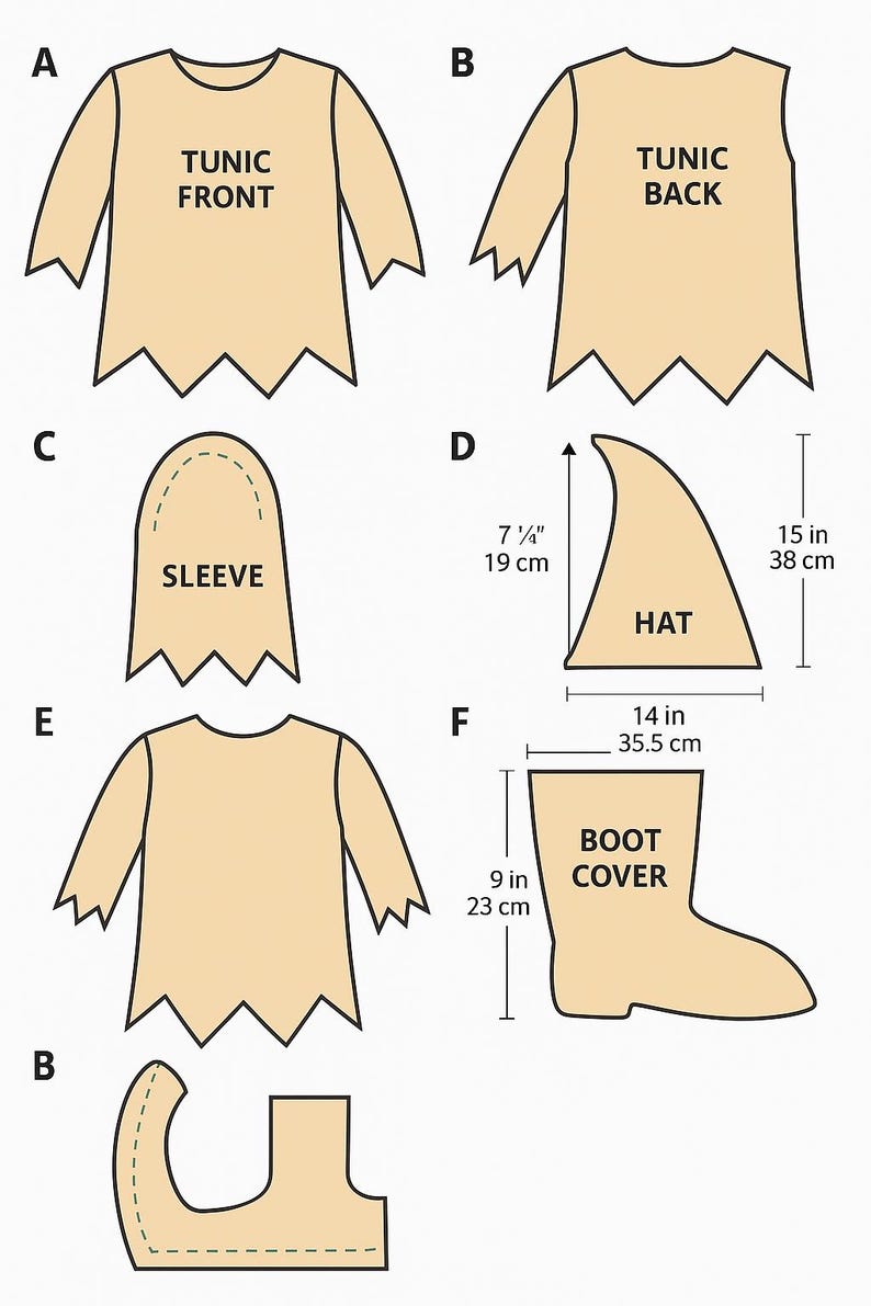 Woodland Elf Costume Sewing Pattern: Hooded Tunic & Pants (PDF Download ...
