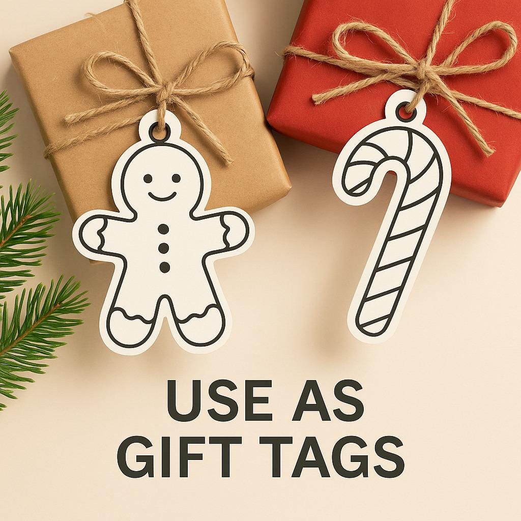 Printable Christmas Ornaments | Kids DIY Craft Templates (A4/US Letter ...