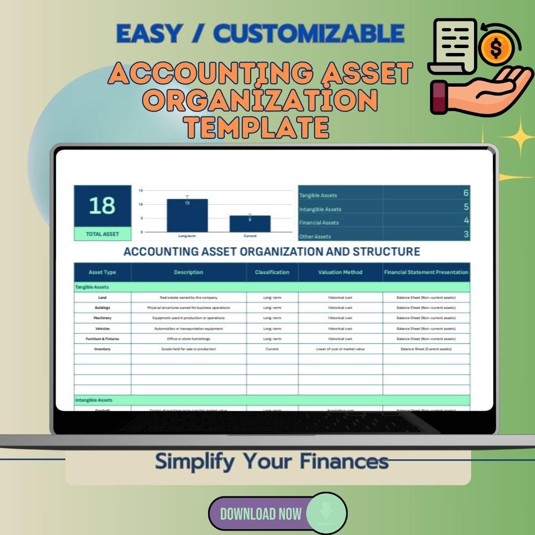 Accounting Asset Organization Template | Streamlined Asset Management ...