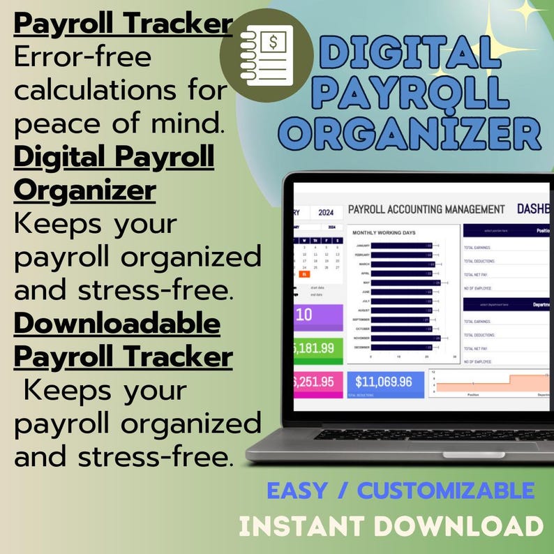 Excel Payroll Tracker: Small Business Employee Salary Sheet (digital ...