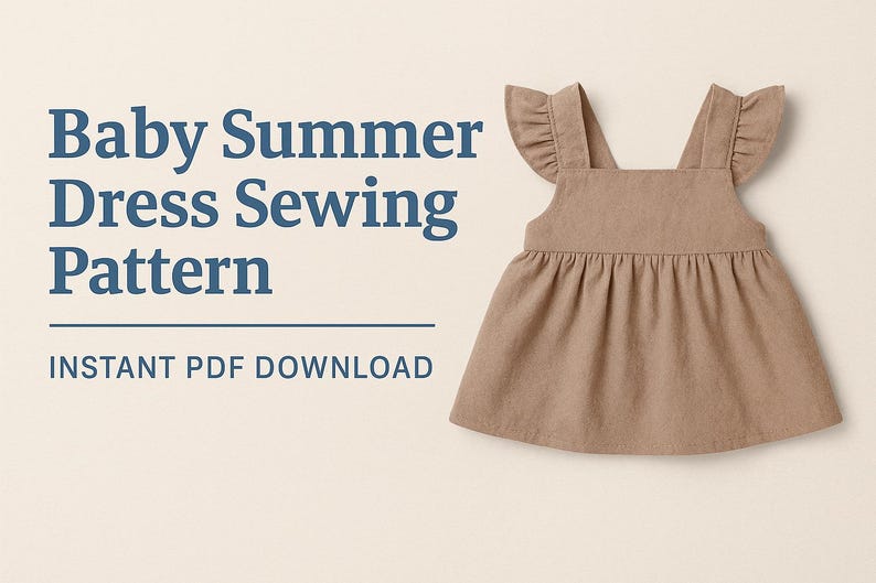 Baby Summer Dress Sewing Pattern: Ruffle Straps Sundress (PDF Pattern ...