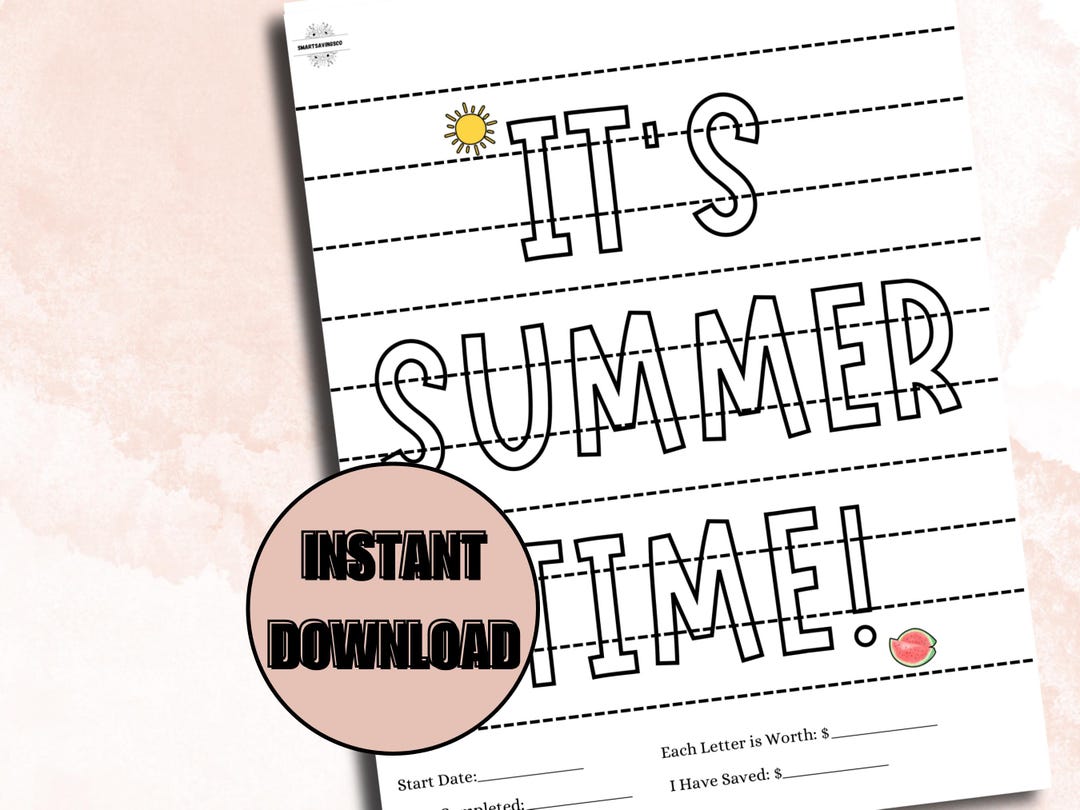 Summer Savings Challenge Bundle 3 Challenges Track Your Savings Goals ...