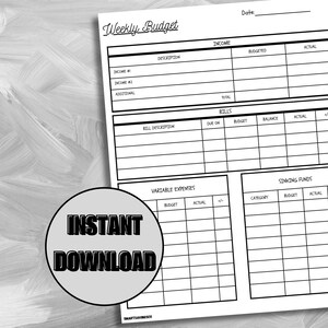 Budget by Paycheck Expense Tracker Printable Savings Tracker Weekly ...