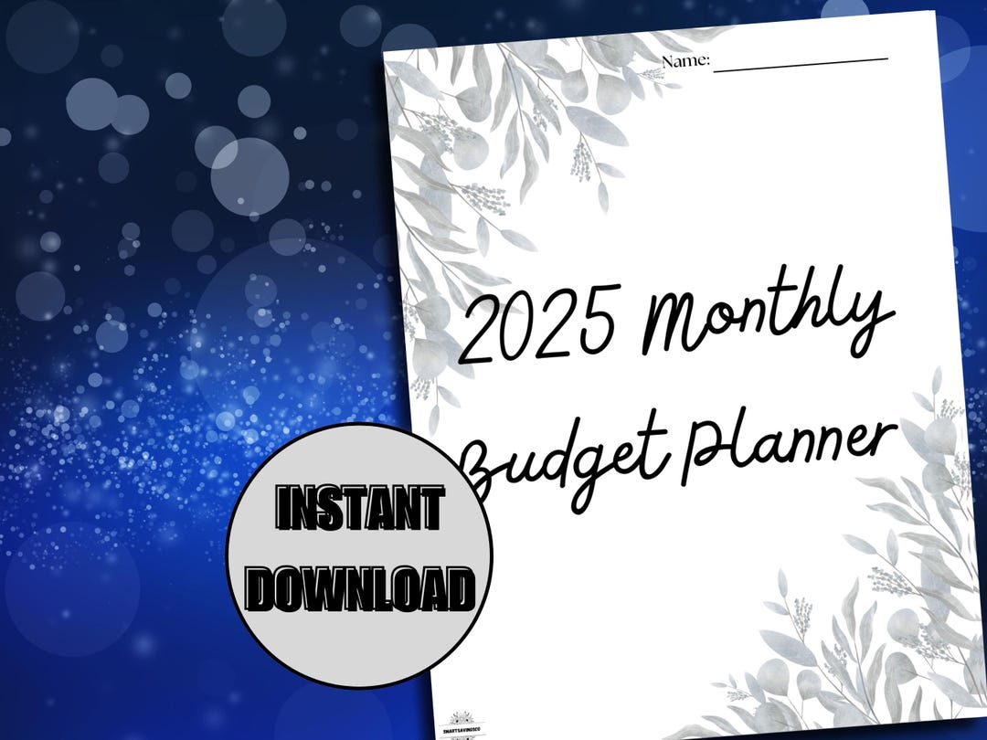 2025 Monthly Budget Planner Digital Printable 100 Pages Monthly ...