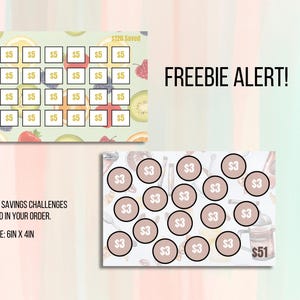 Alphabet Savings Challenge Printable Bundle Fun 3in X 6in Cash Stuffing ...