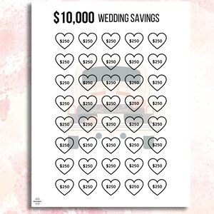 Wedding Savings Challenge Printable 10k Wedding Tracker Wedding Savings ...