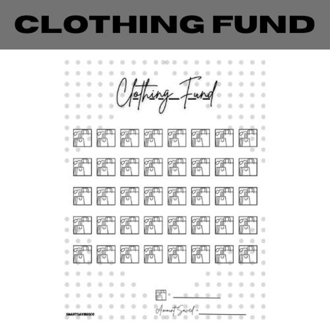 Clothing Fund Saving Challenge Printable, Savings Challenge, Saving ...
