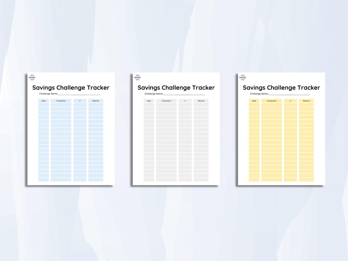 Savings Challenge Trackers: Budgeting Tools (PDF Download) - Etsy