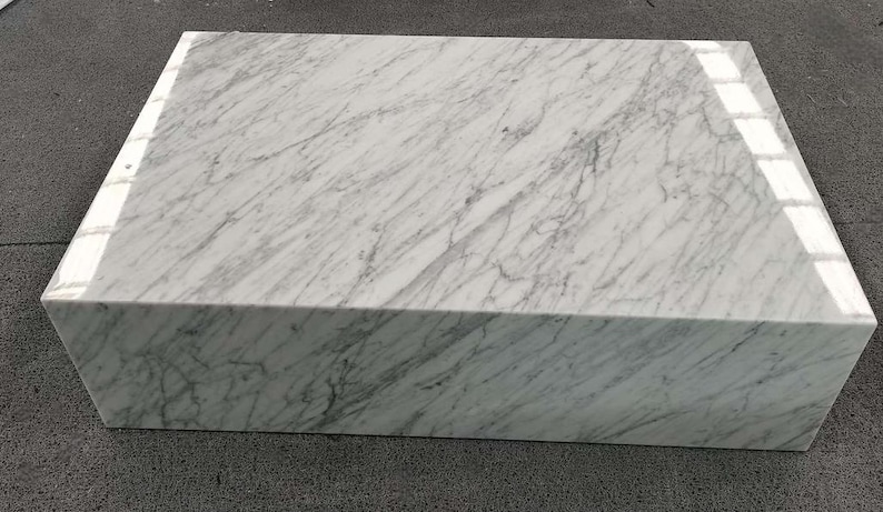 Marble Coffee Table, Real Carrara White Marble Coffee Table for Homes ...