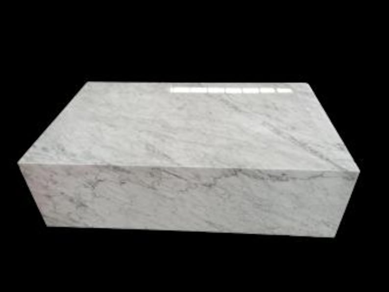 Marble Coffee Table, Real Carrara White Marble Coffee Table for Homes ...