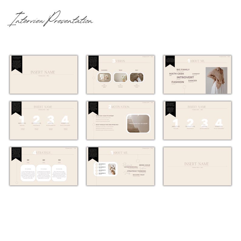 Interview Presentation Template: Career Prep Guide for Women (canva, Powerpoint & PDF) - Etsy