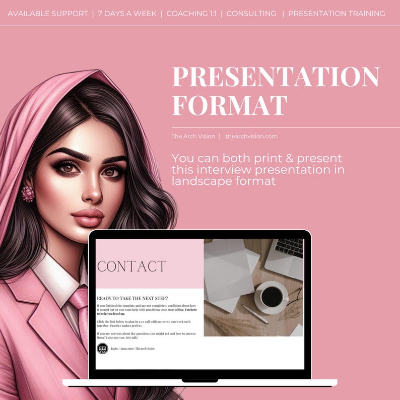 Interview Presentation Template | Professional Job Interview Slideshow | Editable Canva ...
