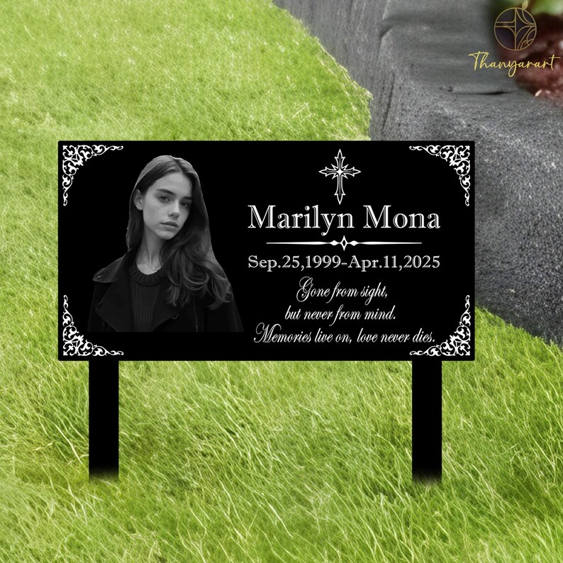 Customized Photo Memorial Plaque,personalized Grave Marker With Photo,remembrance Plaque ...