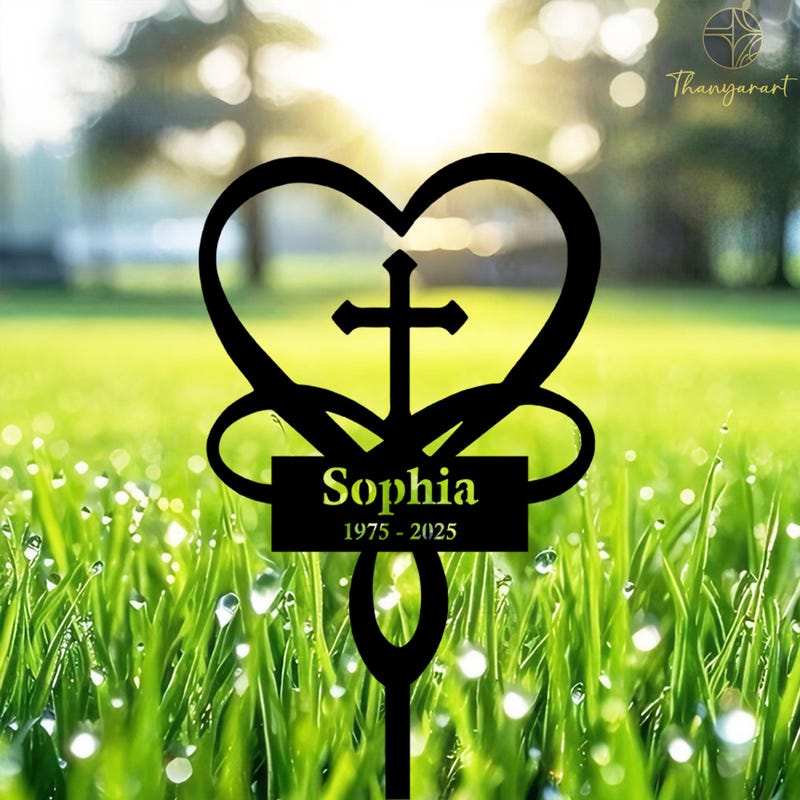 Cross Name Stake - Etsy