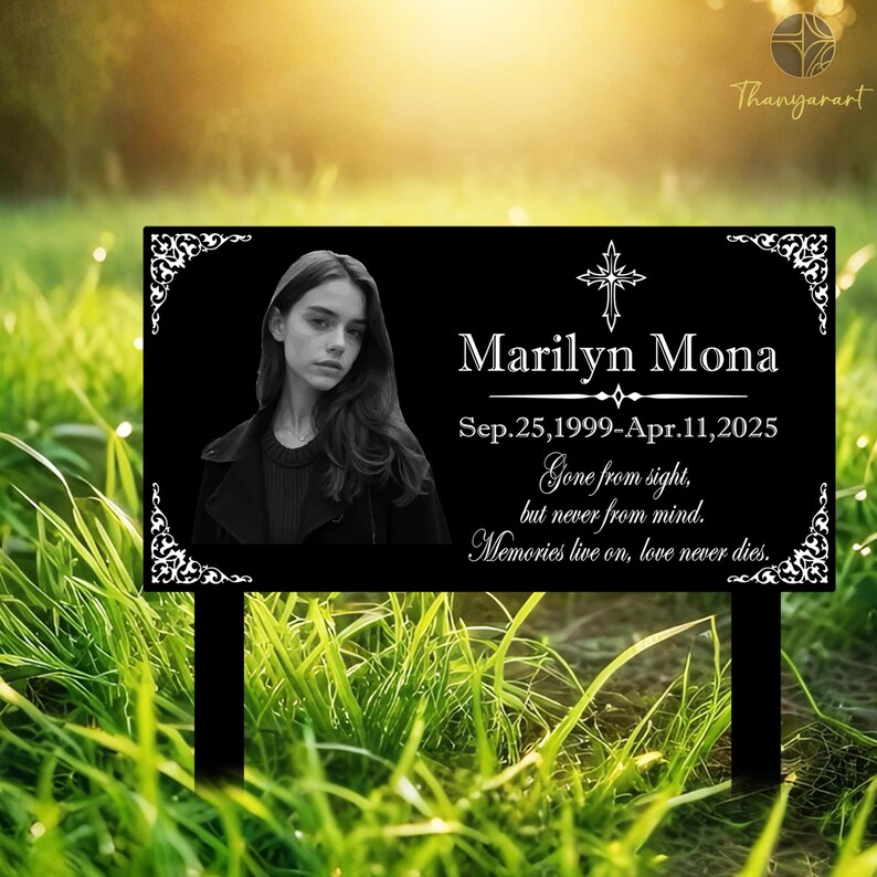 Customized Photo Memorial Plaque,personalized Grave Marker With Photo ...